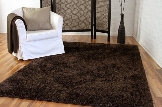 Hochflor Langflor Shaggy Teppiche in Braun und Choco